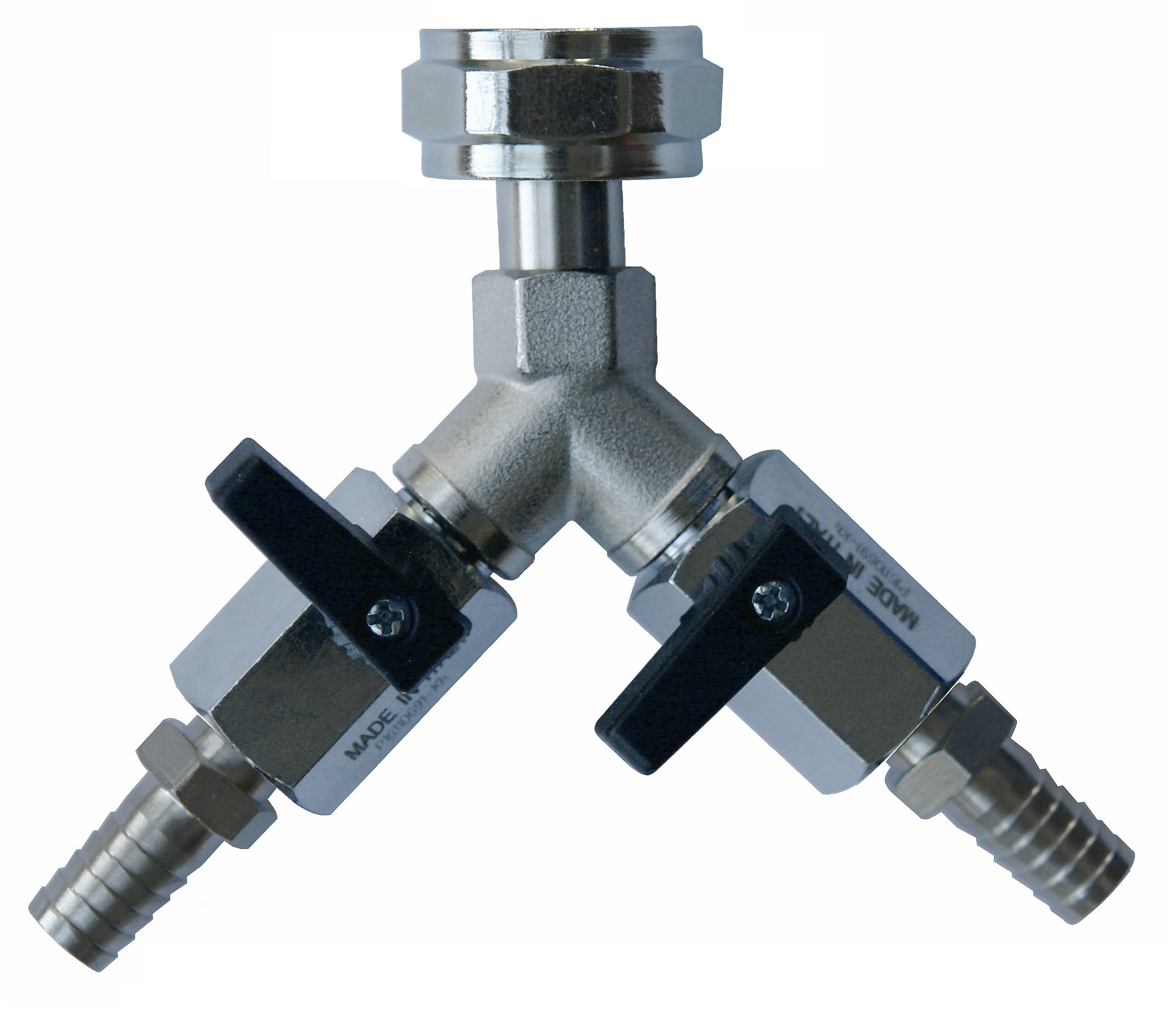 unsere Absperrhähne - Absperrhahn 2-leitig 3/4" Sechskantmutter auf 10 ...